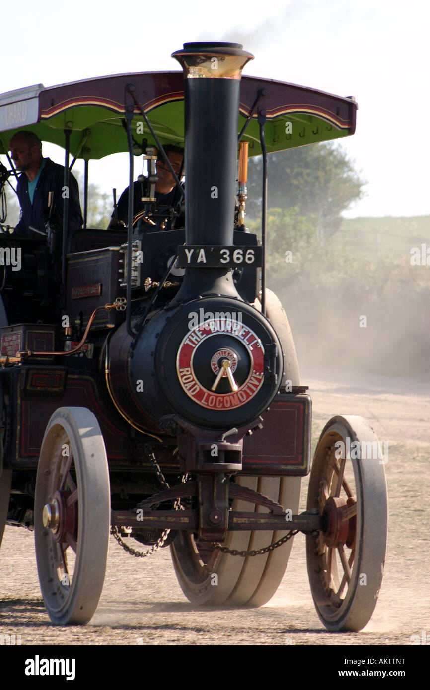 Working steam and traction engine during rally at Great Dorset Steam ...