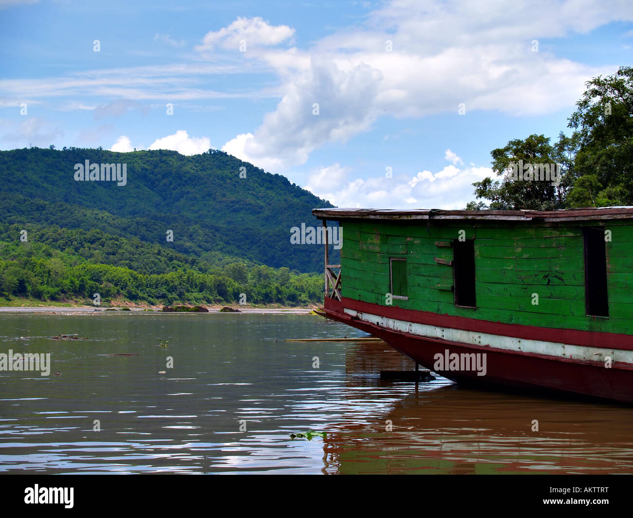 Laos Mekong River Slowboat Stock Photo - Alamy