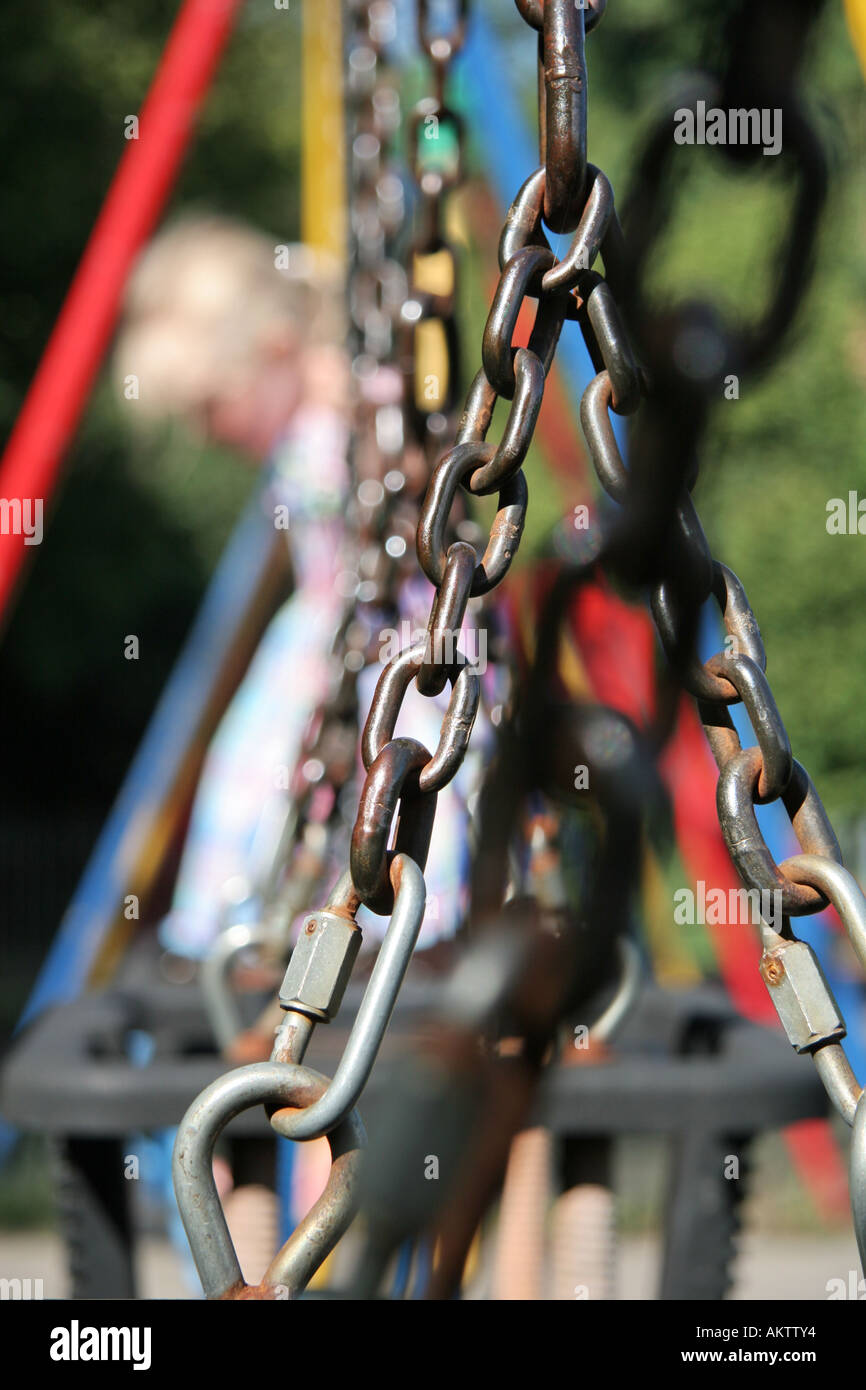 Swings on chains hi-res stock photography and images - Alamy