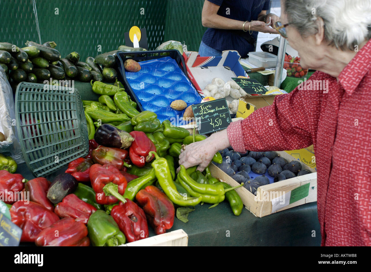Perpignan France, Small Local neighborhood grocery store vegetables on ...