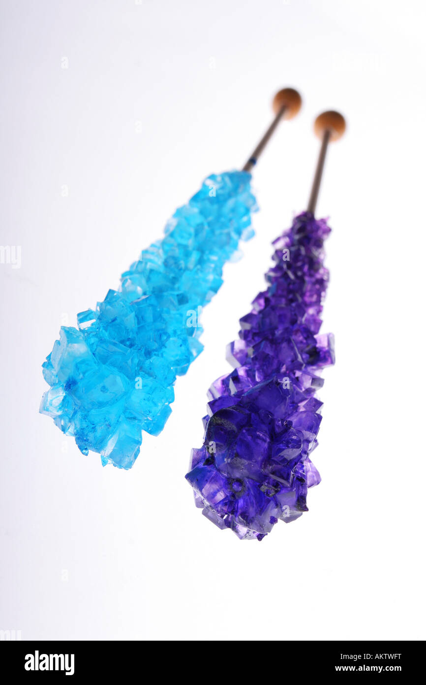 Colored crystal candies shot on white isolated very high contrast Stock ...