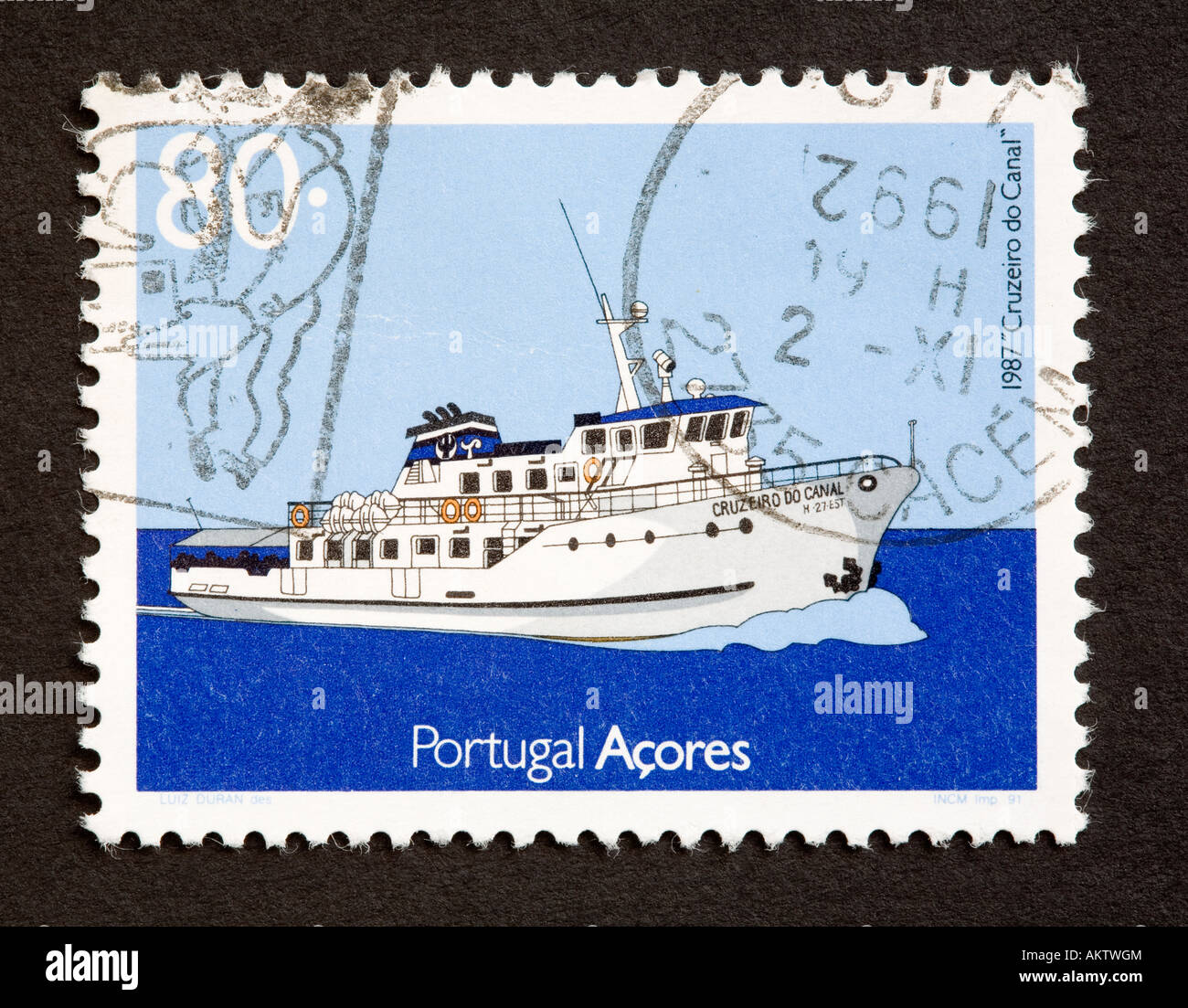 Portuguese postage stamp Stock Photo - Alamy