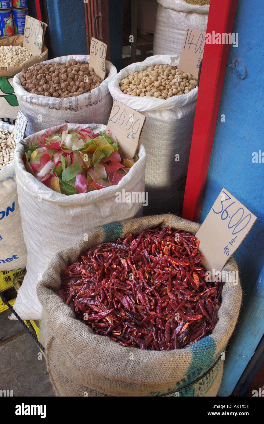 sack of red chilli at the market Stock Photo - Alamy