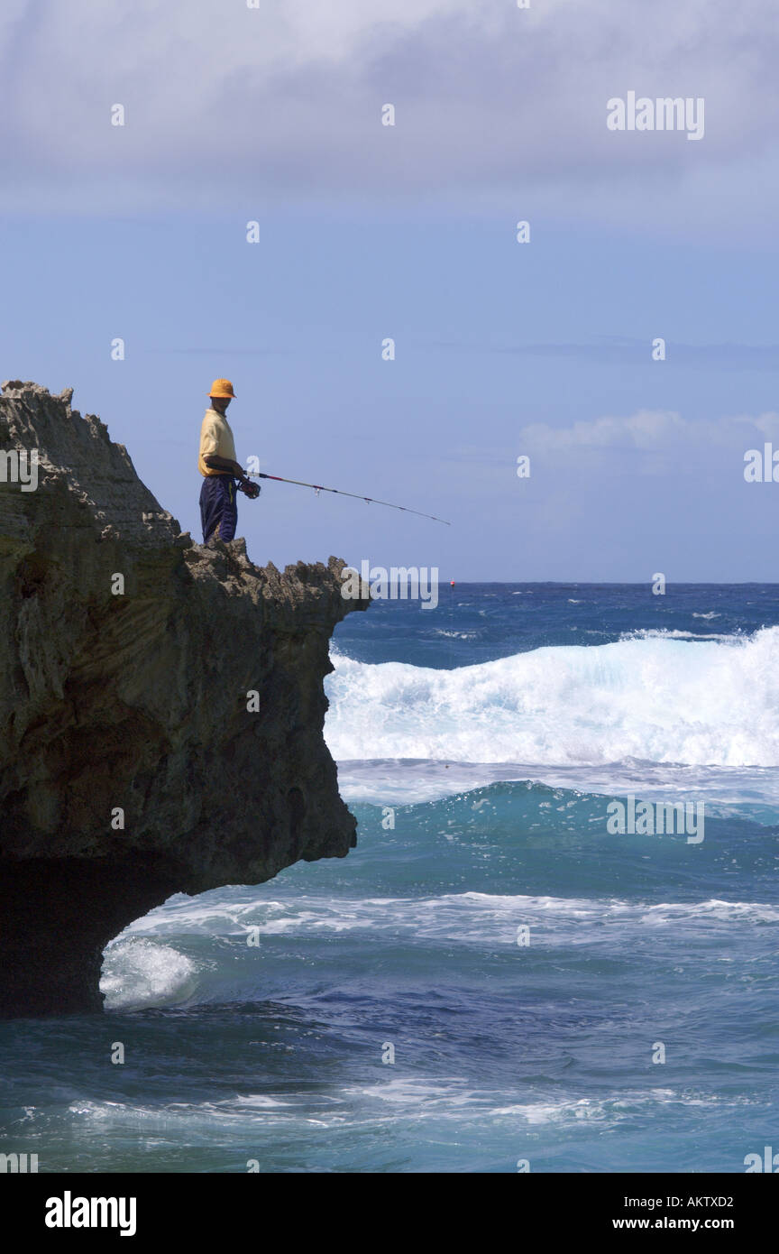 Man fishing on cliff hi-res stock photography and images - Alamy