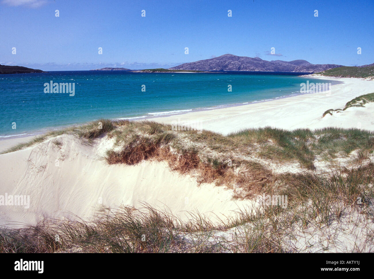 remote white sandy beach north of hushinish bay isle of harris ...