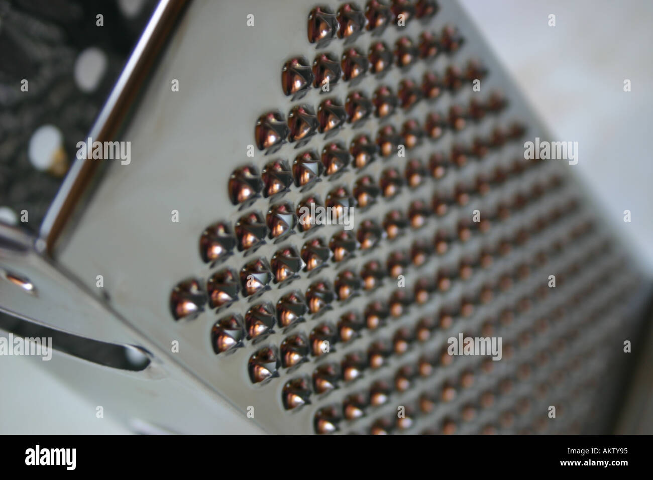 Stainless steel style kitchen grater angled view horizontal Stock Photo ...