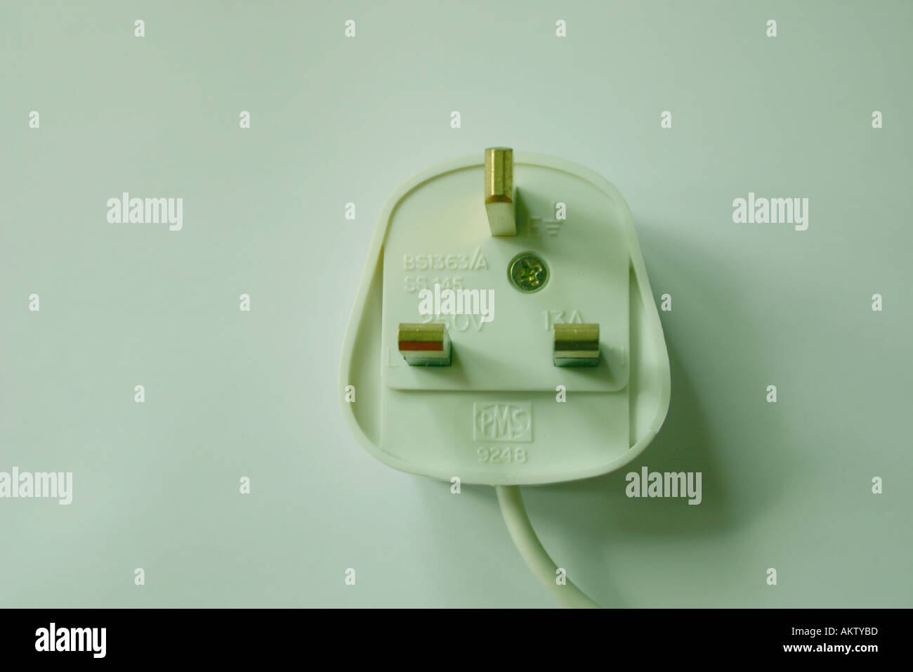 Three pin electrical plug british and irish standard Stock Photo - Alamy