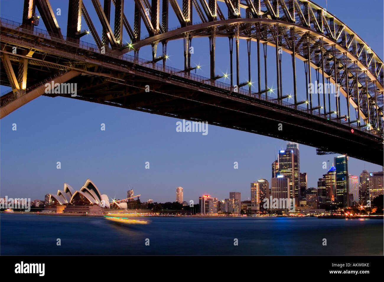 sydney harbour on dusk Stock Photo - Alamy