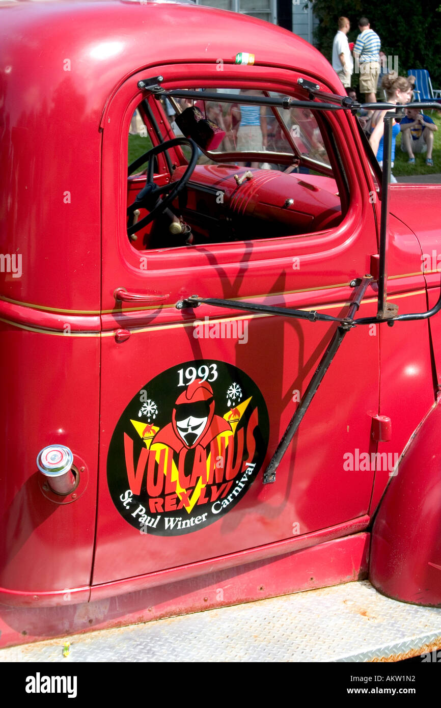 Cab of St Paul Winter Carnival Vulcan fire truck. St Paul Minnesota MN ...