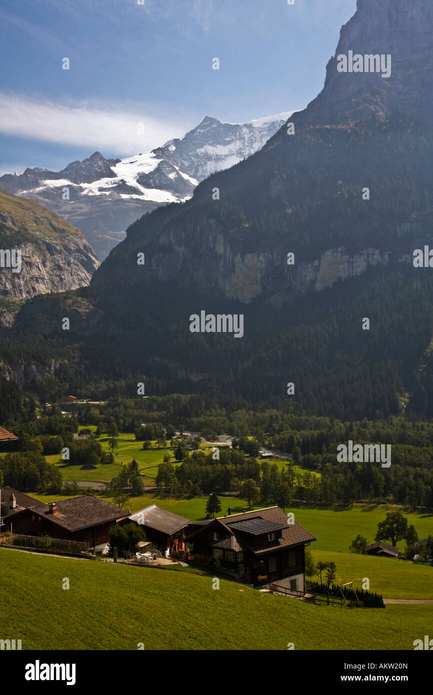 Swiss alps meadows pasture farms hi-res stock photography and images ...
