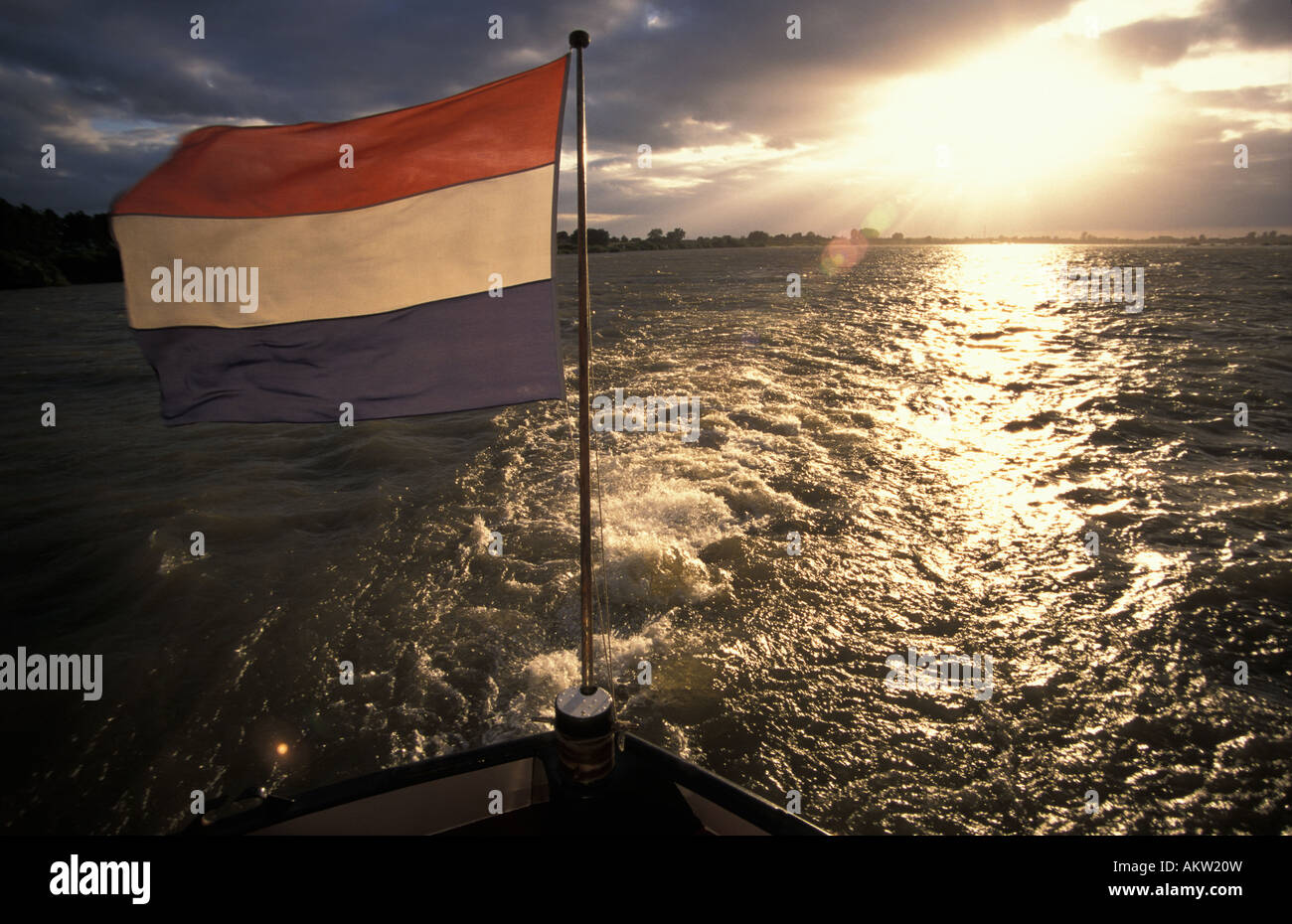 Inland shipping on the Dutch rivers Stock Photo - Alamy