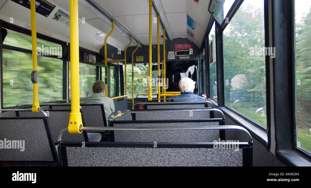 Two old ladies in speeding bus, Oxfordshire Stock Photo - Alamy