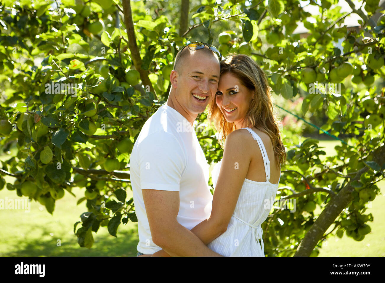Boyfriend & Girlfriend having fun in the countryside Stock Photo - Alamy