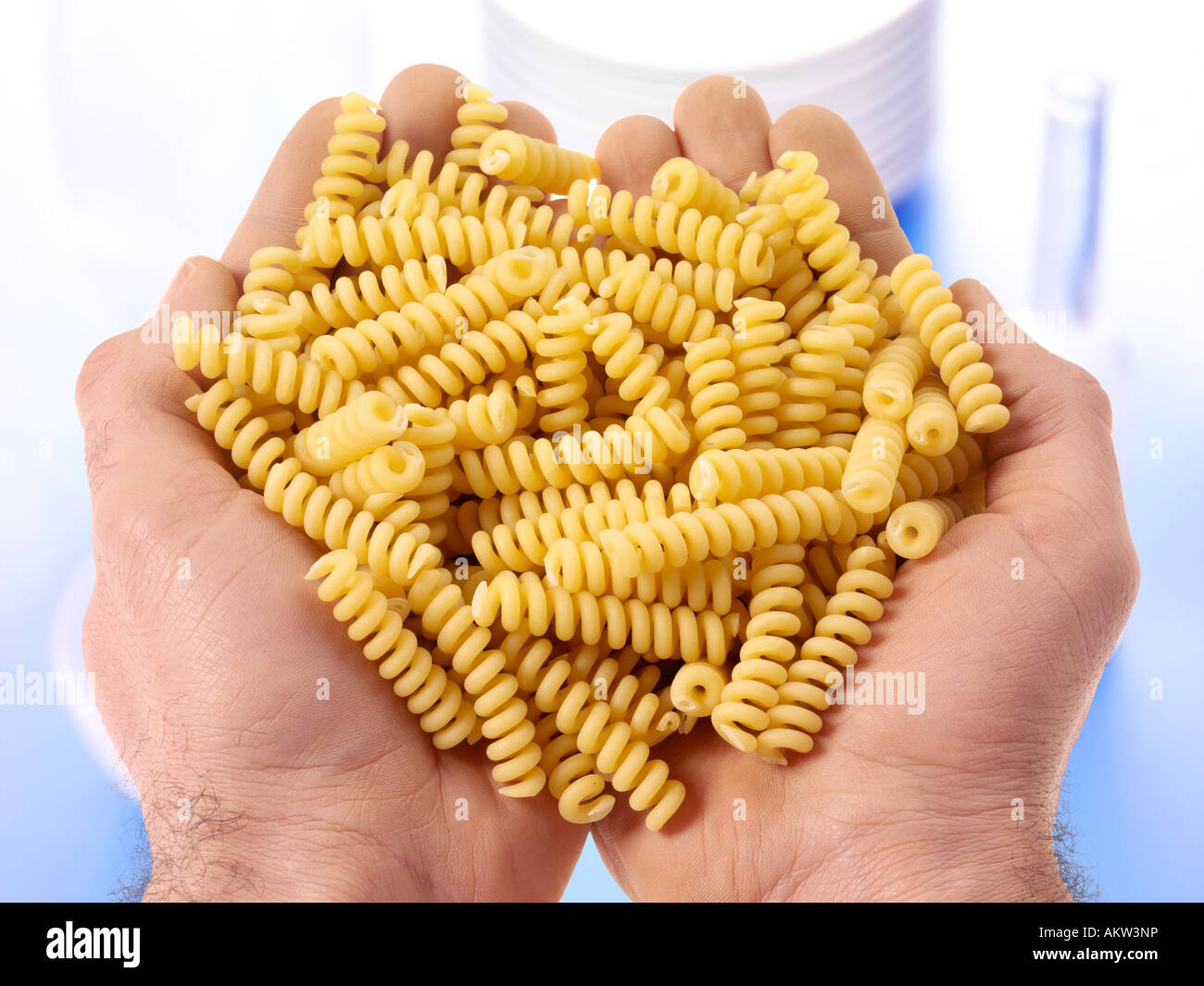 Close up hand fusilli hi-res stock photography and images - Alamy