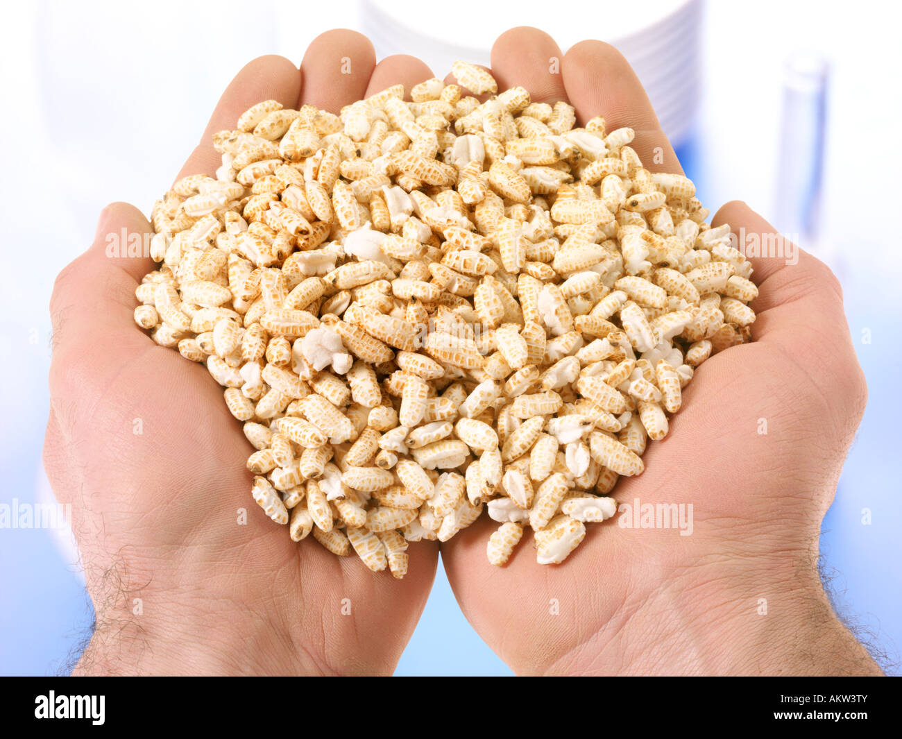 HANDFUL OF PUFFED RICE Stock Photo - Alamy