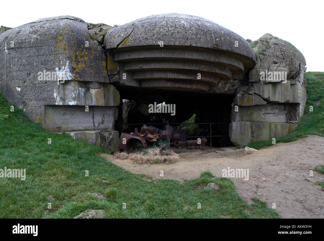 A German artillery bunker at Longues sur Mer in Normandy, France Stock ...