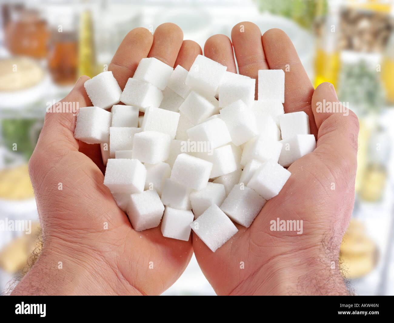 Sugar cube man hand hi-res stock photography and images - Alamy