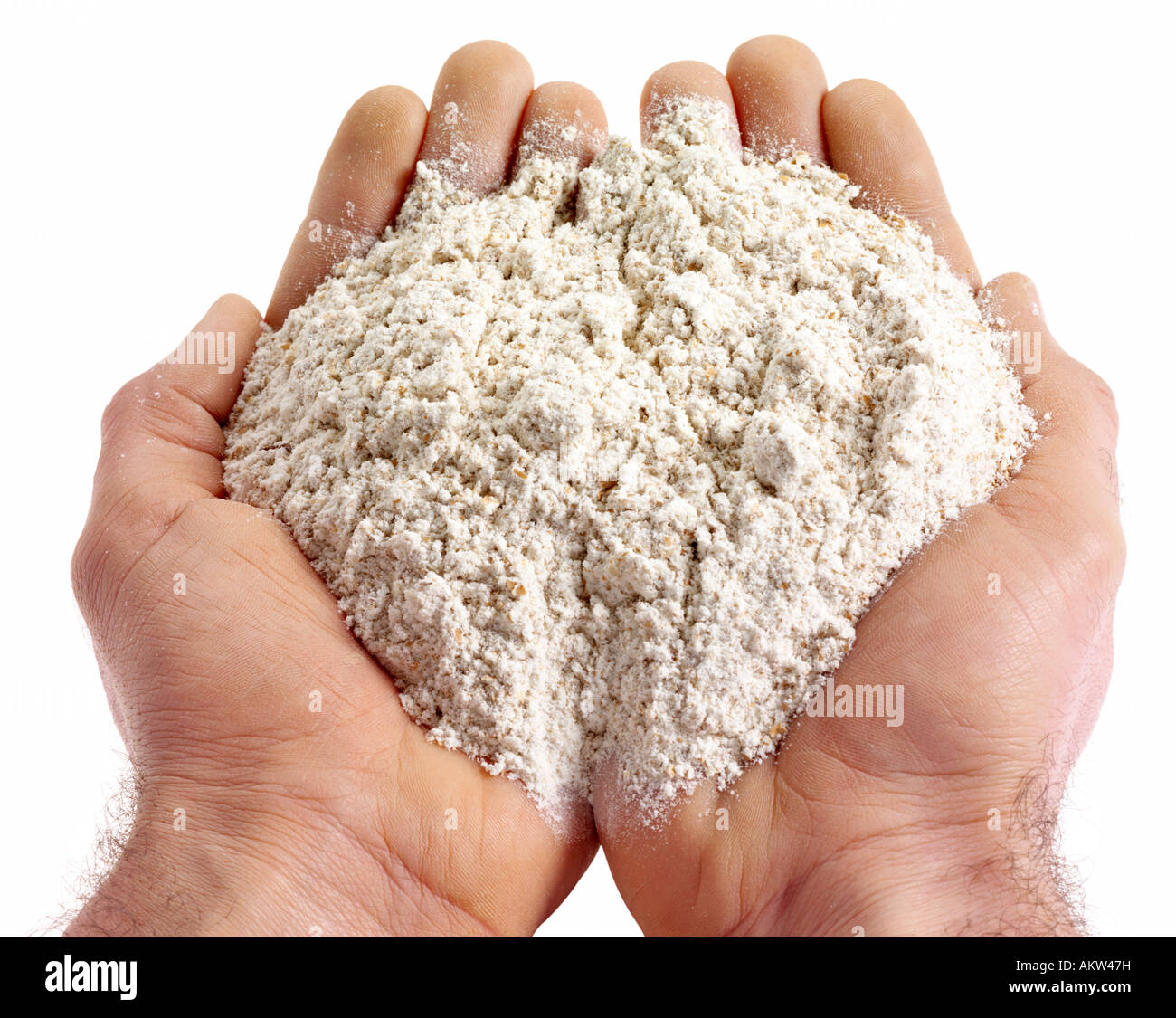 HANDFUL OF WHOLE WHEAT FLOUR Stock Photo - Alamy