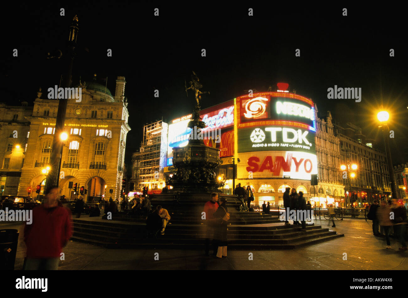 Neon lights in Picadilly circus london Stock Photo - Alamy