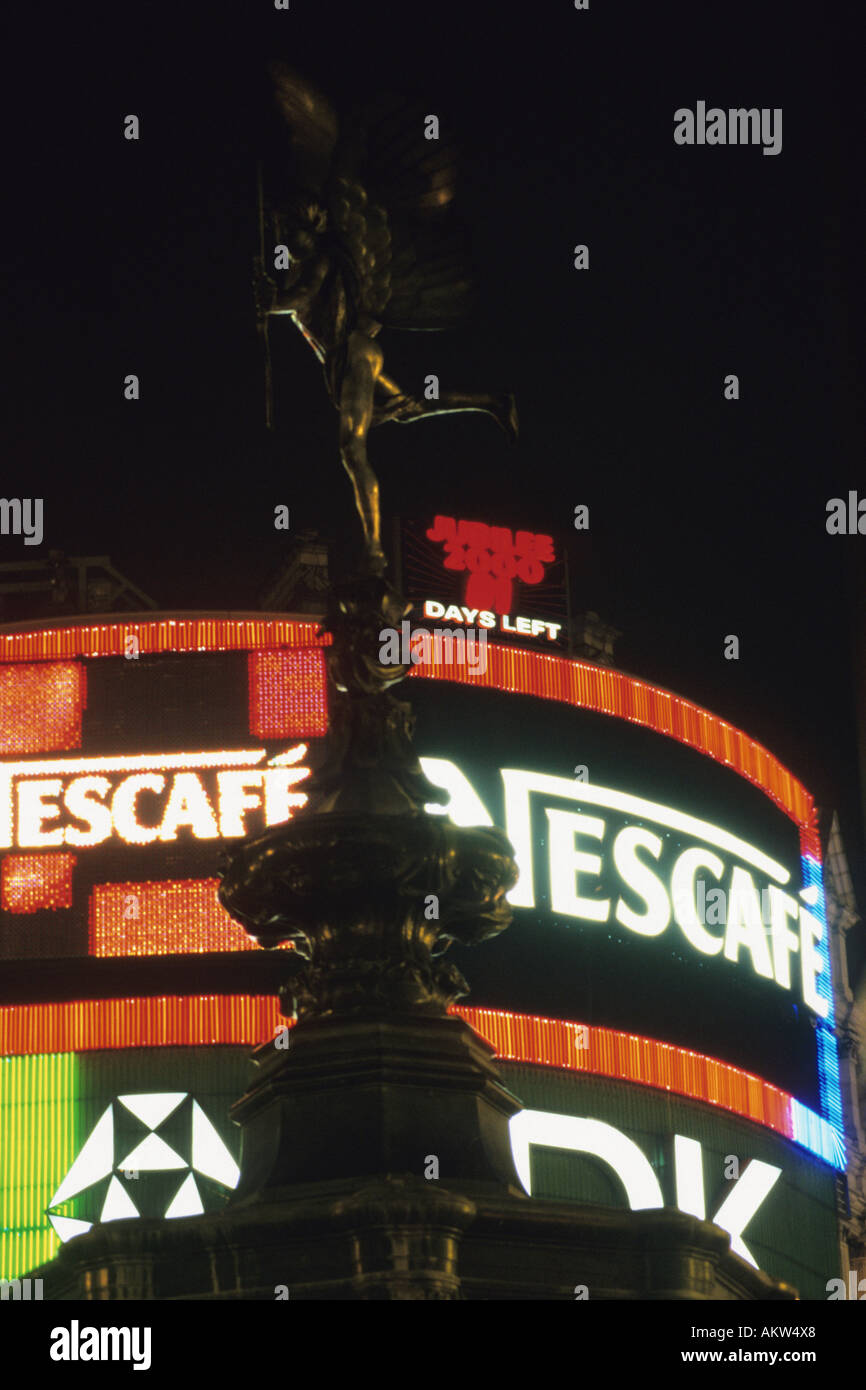 Neon lights in Picadilly circus london Stock Photo - Alamy