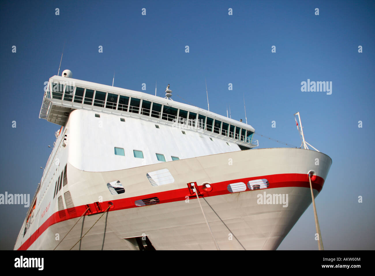 perspective view of a big passenger ferry boat Stock Photo - Alamy