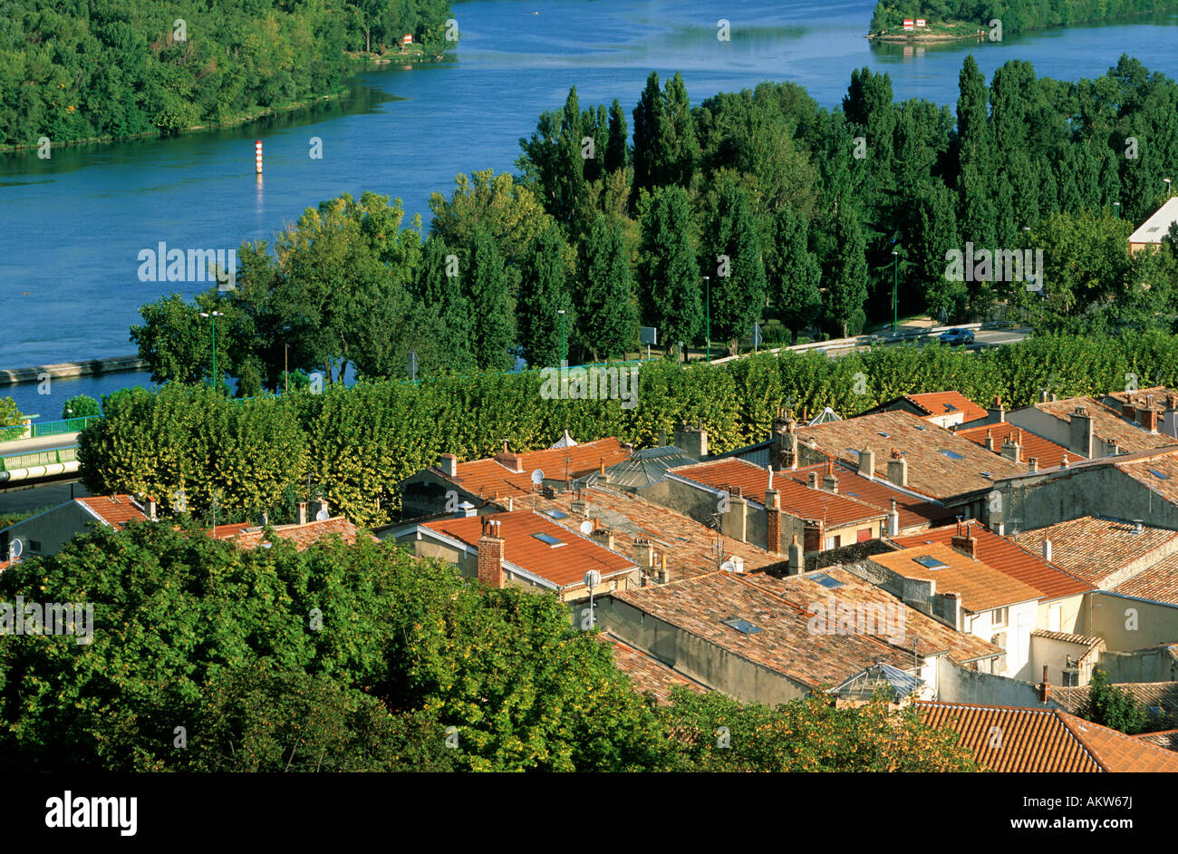 France, Drôme, Valence and Rhone River Stock Photo - Alamy