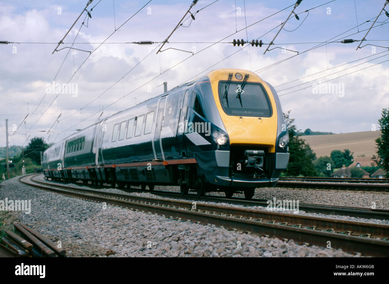 Midland Main Line Meridian Class 222 train travelling through the ...