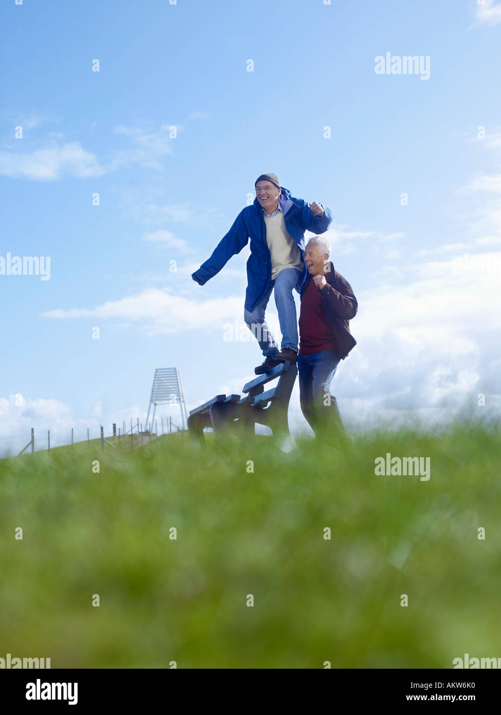 Men fooling around hi-res stock photography and images - Alamy