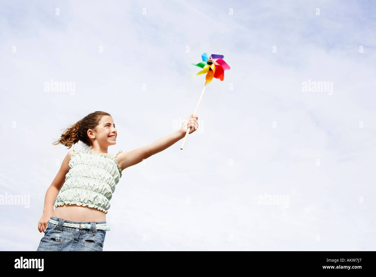 Portrait of smiling pre teen girl outdoors hi-res stock photography and ...