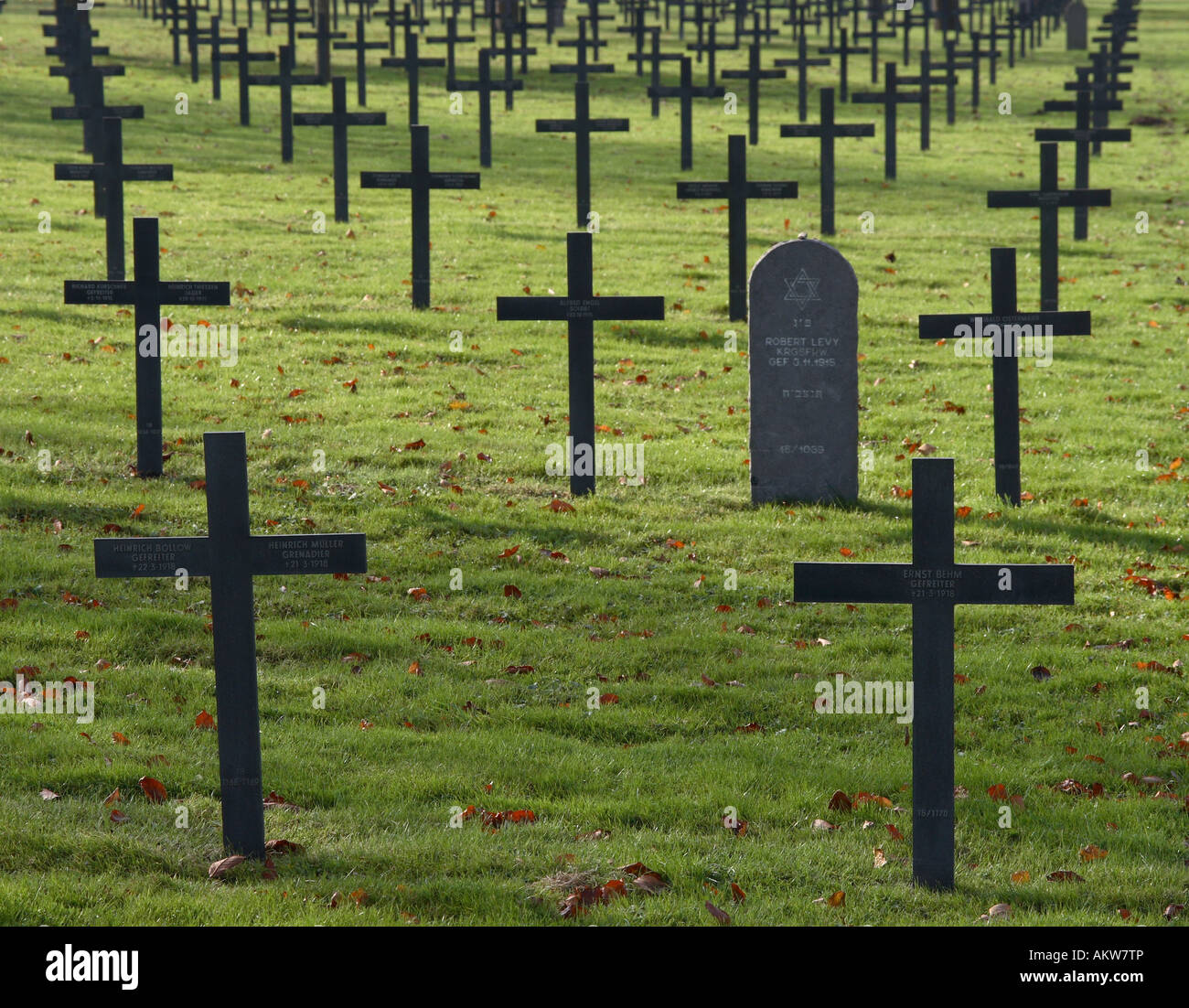 German First World War graves at Neuville St Vaast in northern France ...