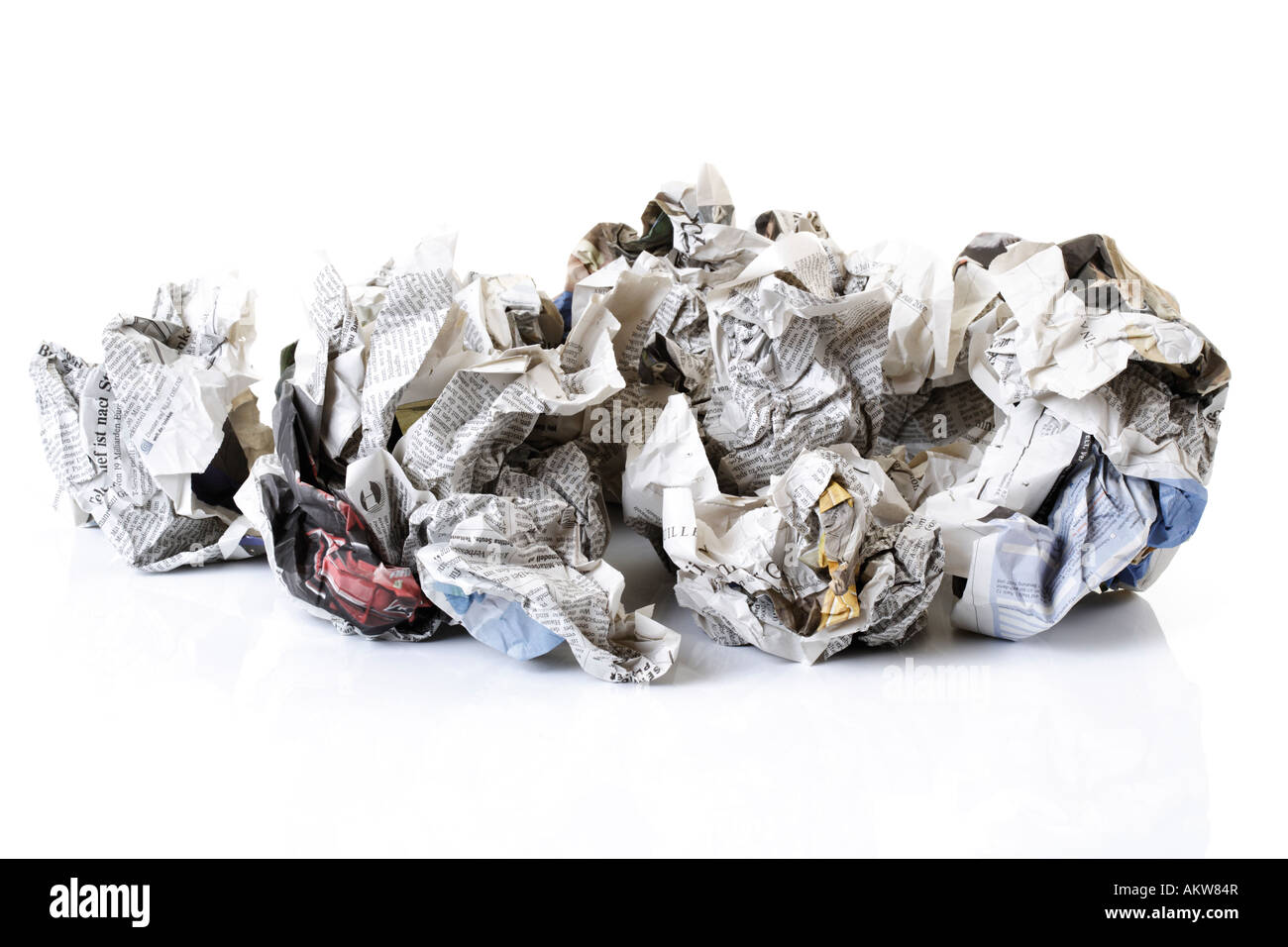 Crumpled newspaper, close-up Stock Photo, Royalty Free Image: 15077494 ...