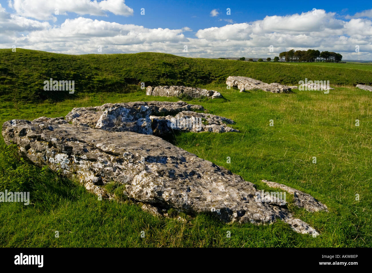 Arbor Low an ancient neolithic stone circle near Youlgreave in the Peak ...