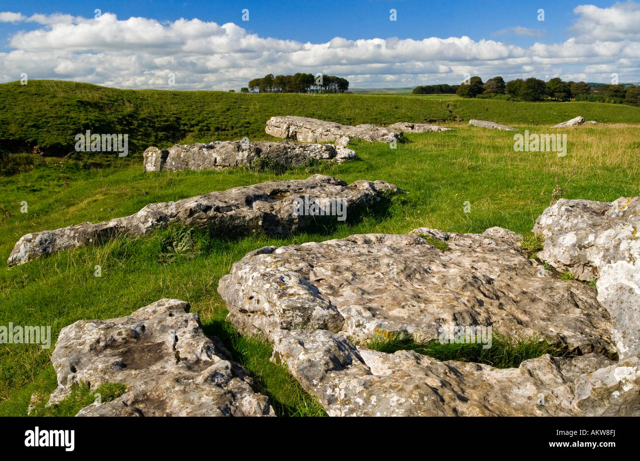 Arbor Low an ancient neolithic stone circle near Youlgreave in the Peak ...