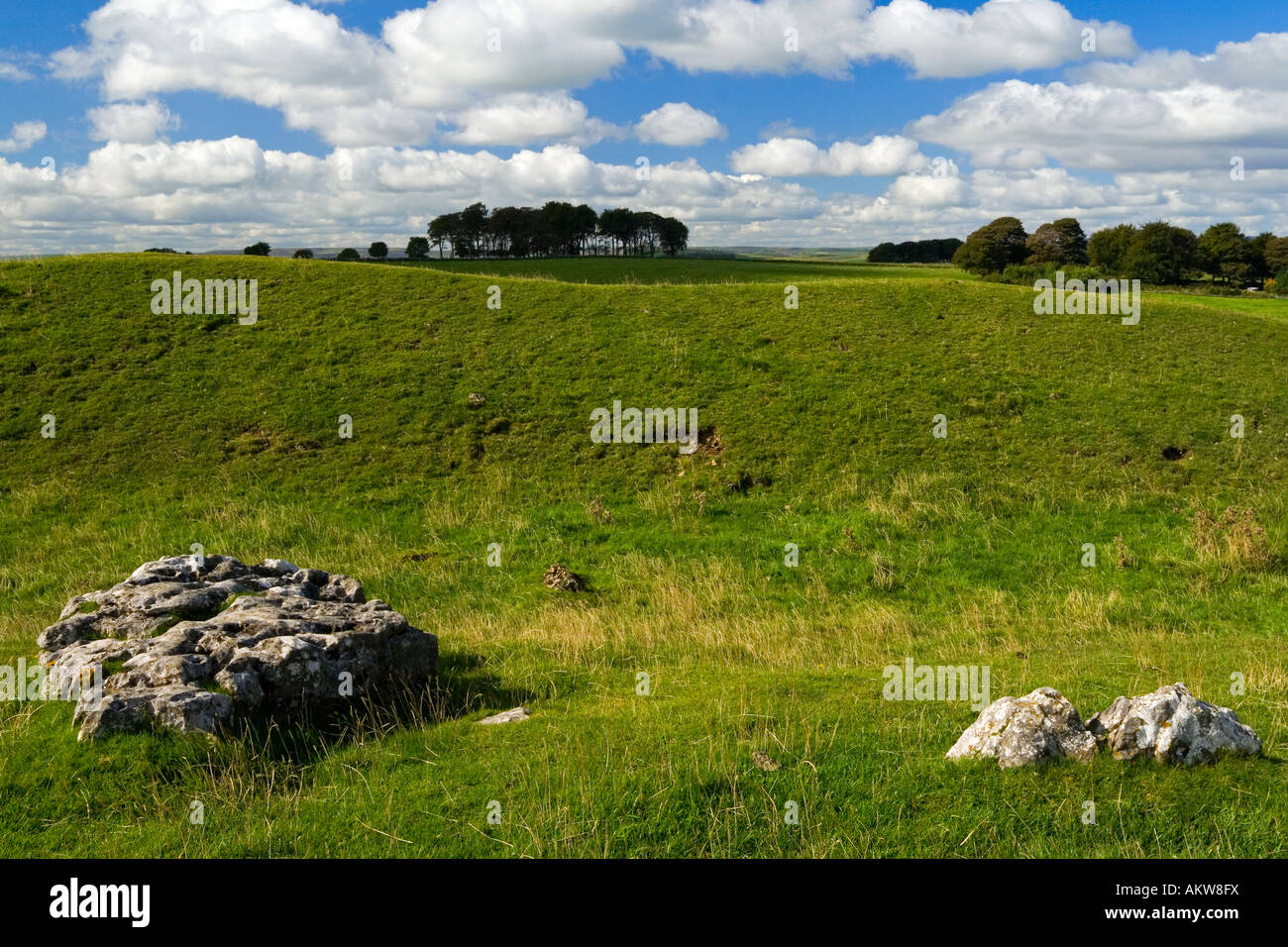 Arbor Low an ancient neolithic stone circle near Youlgreave in the Peak ...