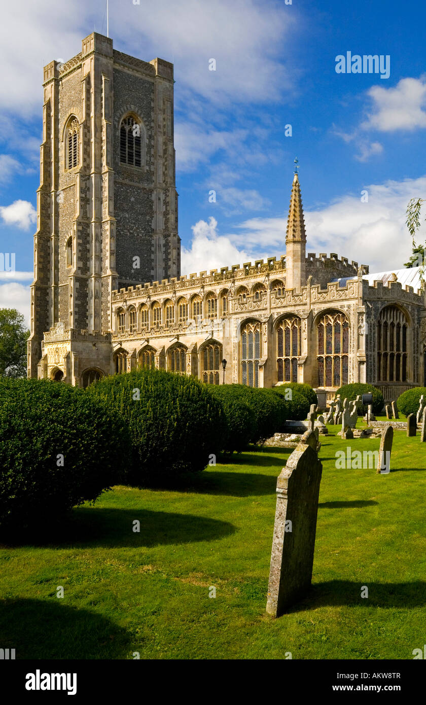 The Church of Saints Peter and St Paul in Lavenham village Suffolk ...