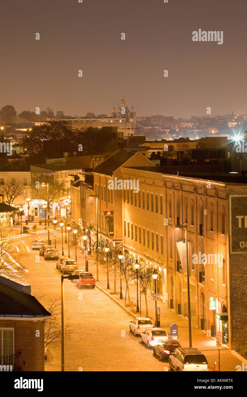 Thames Street cobblestone Fells Point Baltimore Maryland Stock Photo ...