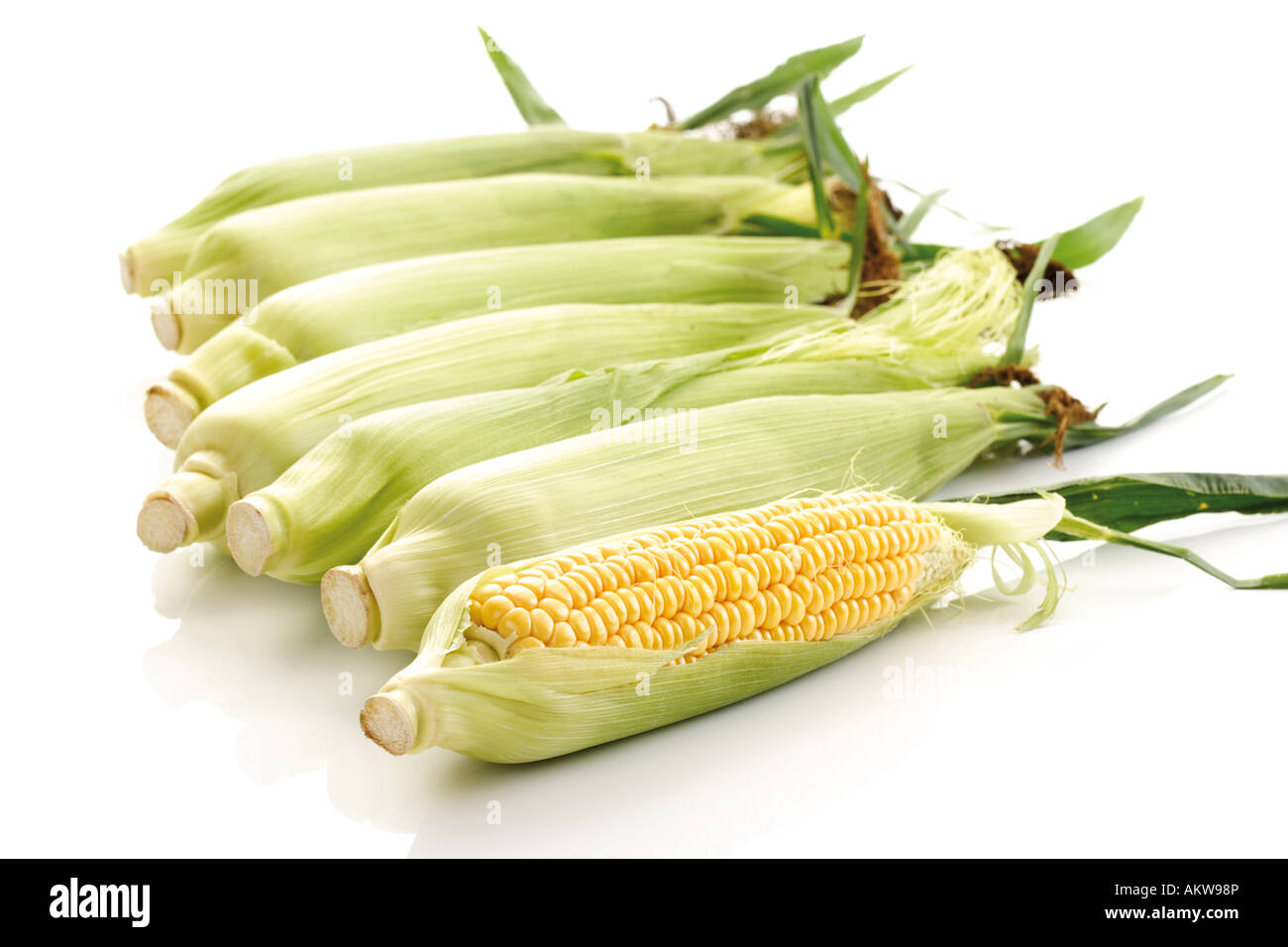 Fresh corn cobs, close-up Stock Photo - Alamy
