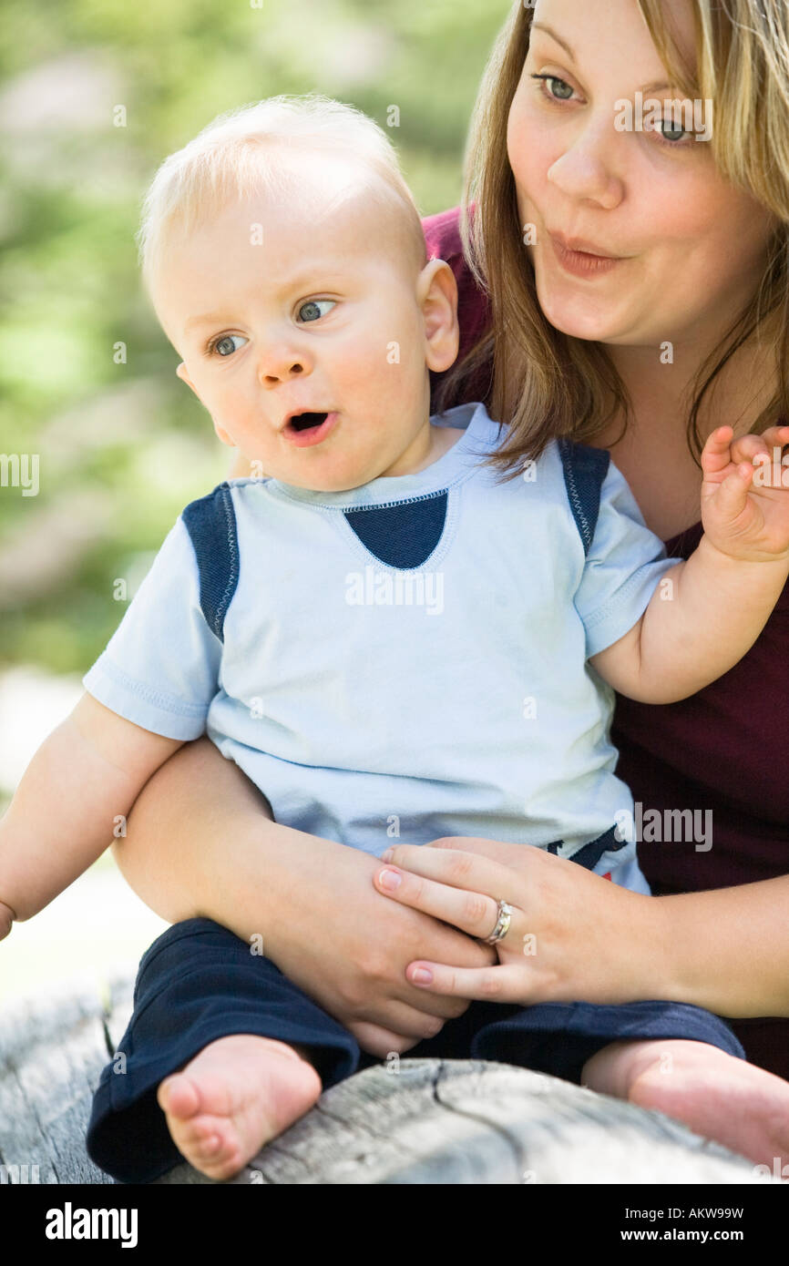 Mother and son Stock Photo - Alamy