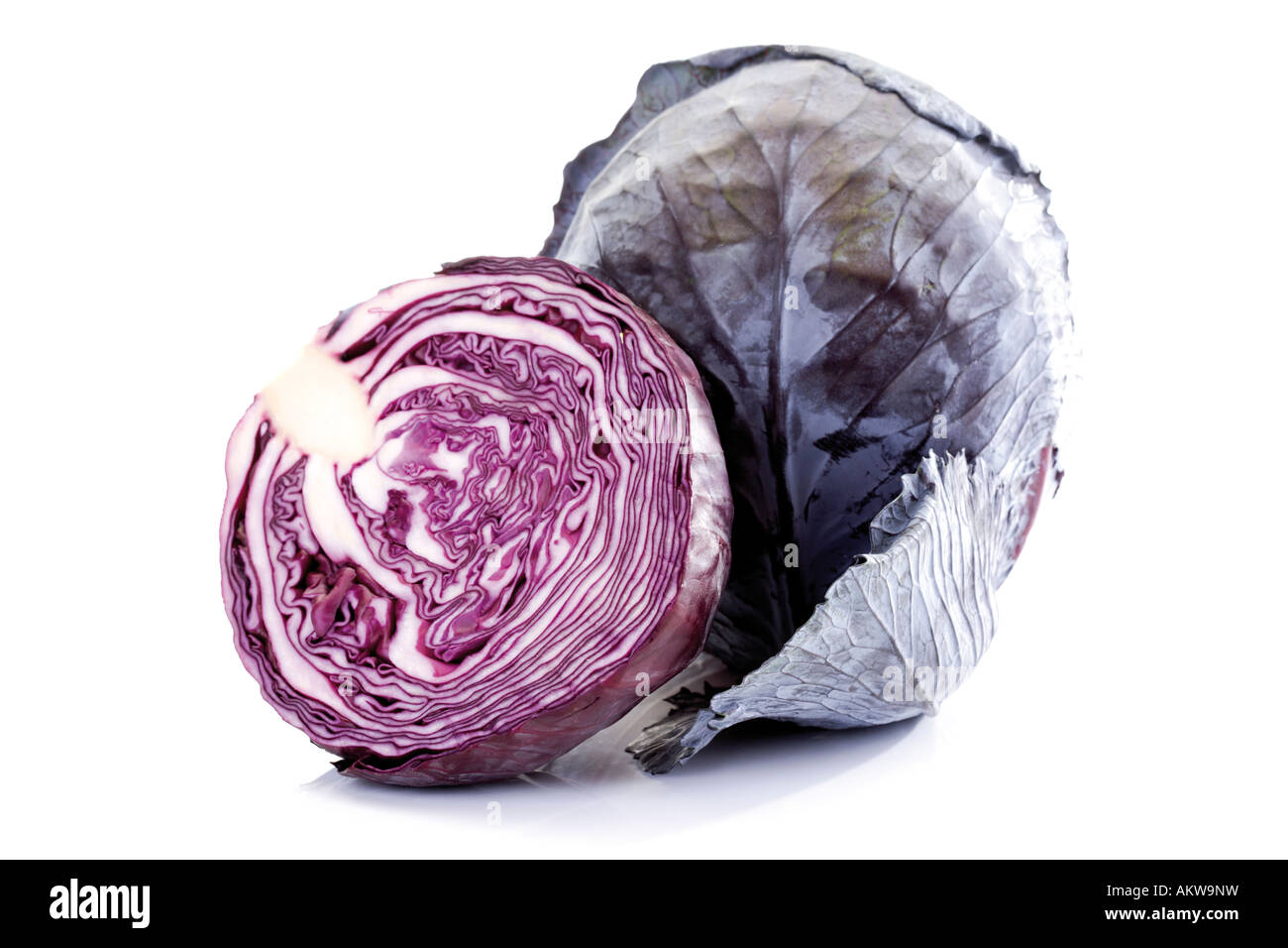 Half fresh cabbage on Cut Out Stock Images & Pictures - Alamy