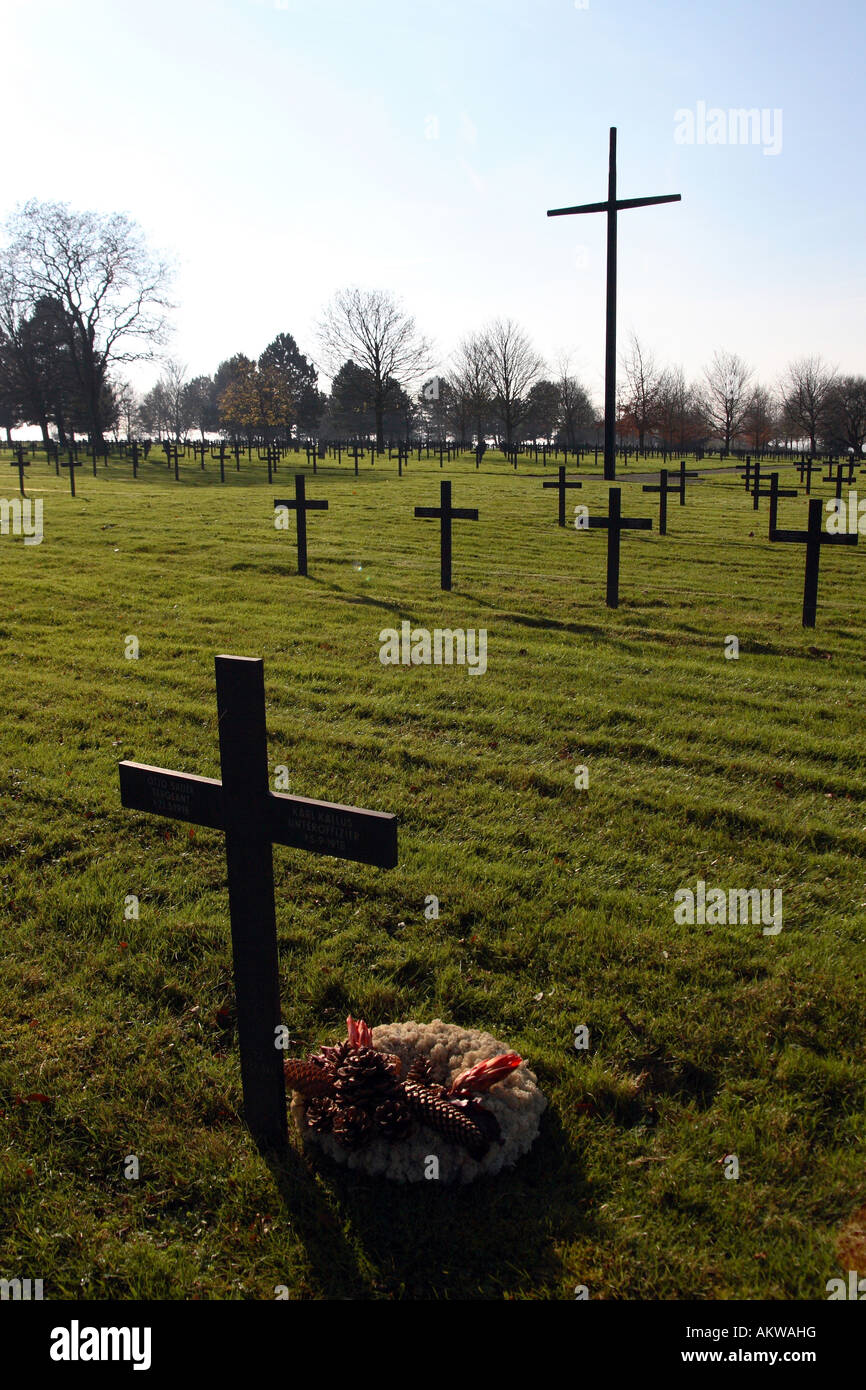 German First World War graves at Neuville St Vaast in northern France ...