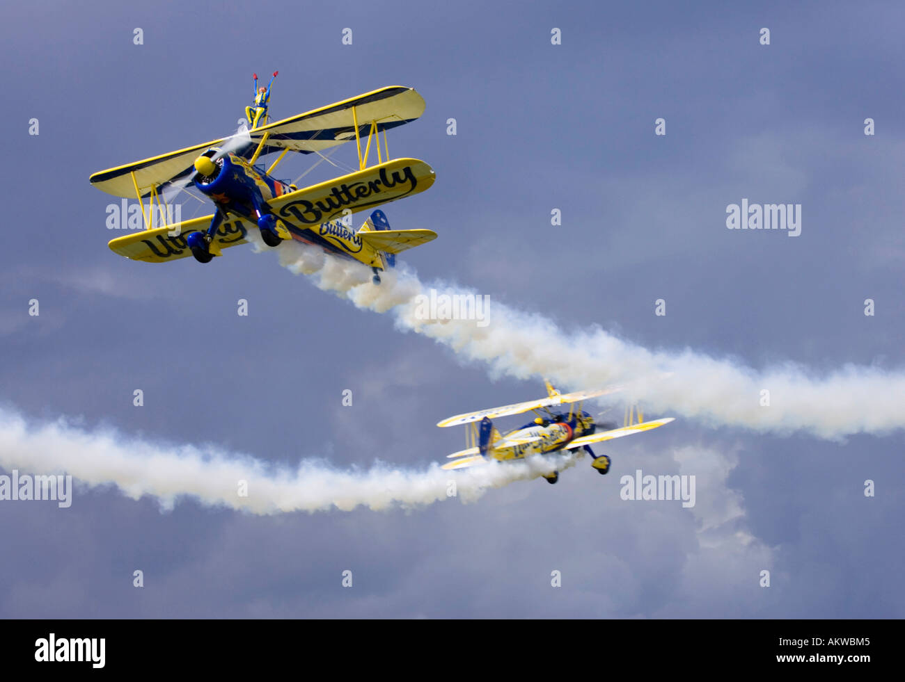 The Utterly Butterly aerobatic display team at Rougham airshow August ...