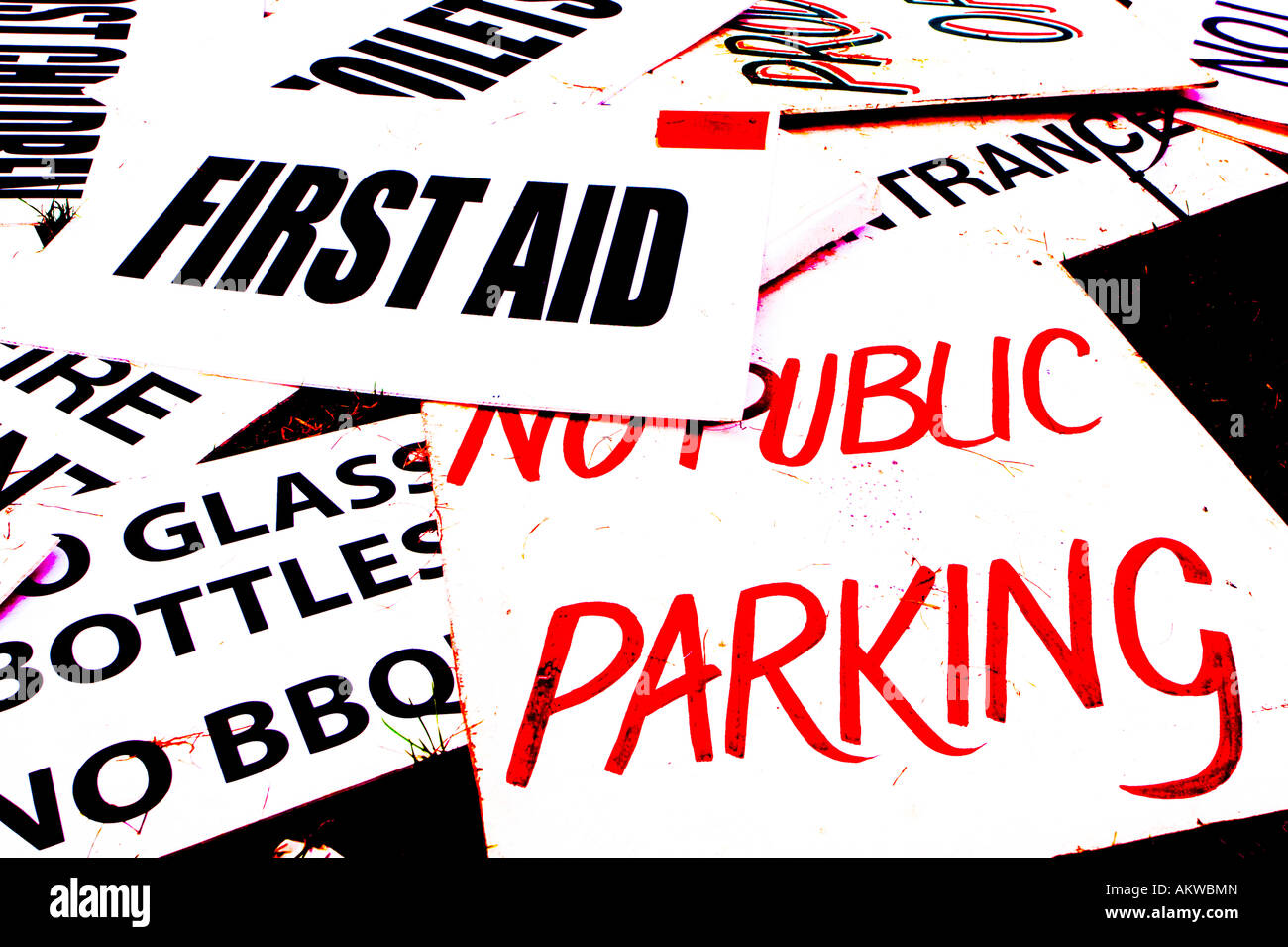 Selection of signs Stock Photo - Alamy