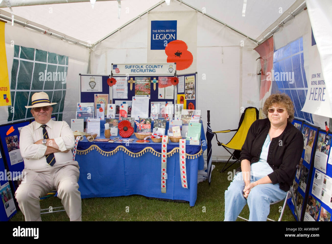 the Royal British Legion stall, August 2006 UK Stock Photo - Alamy