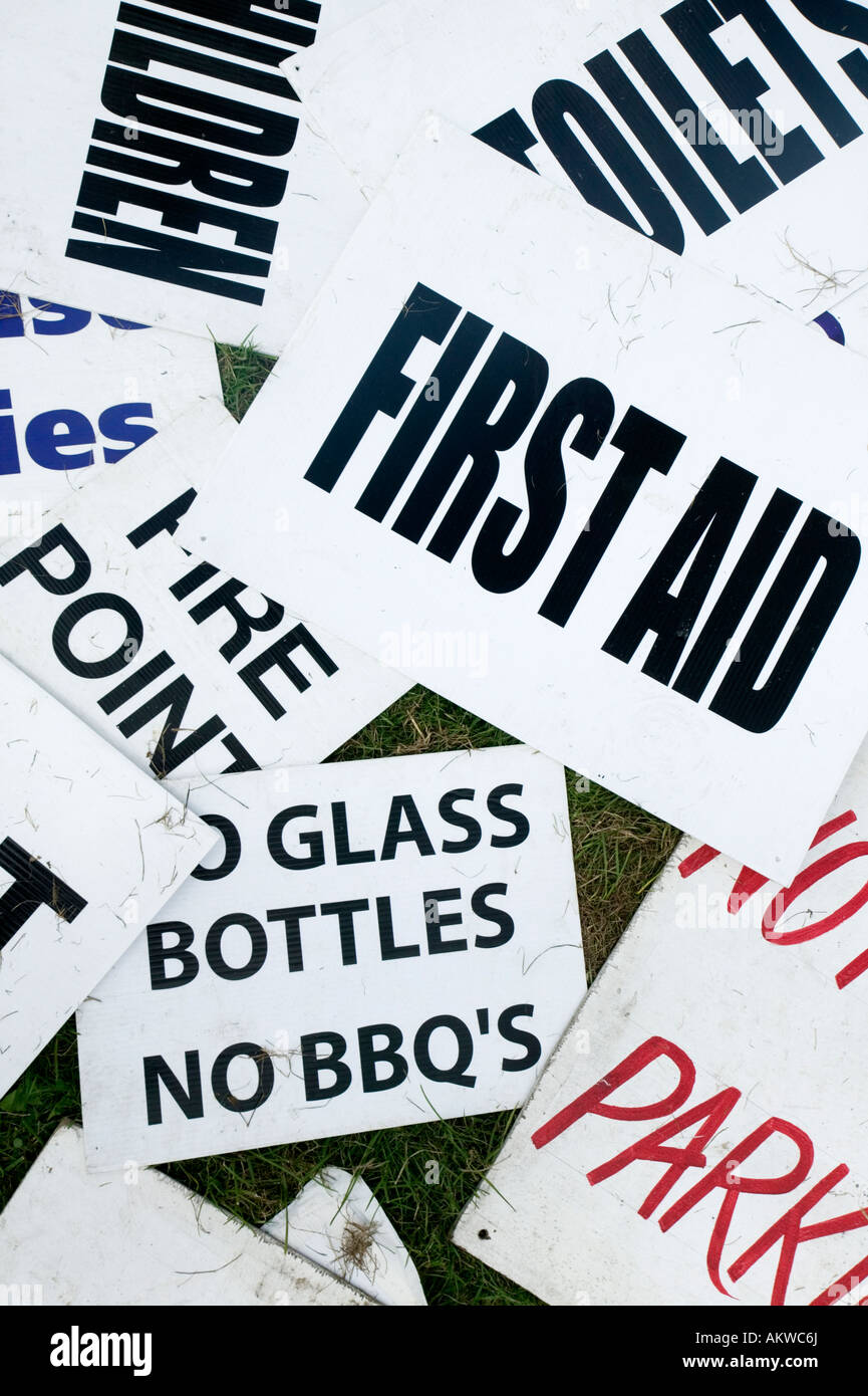 Selection of signs Stock Photo - Alamy