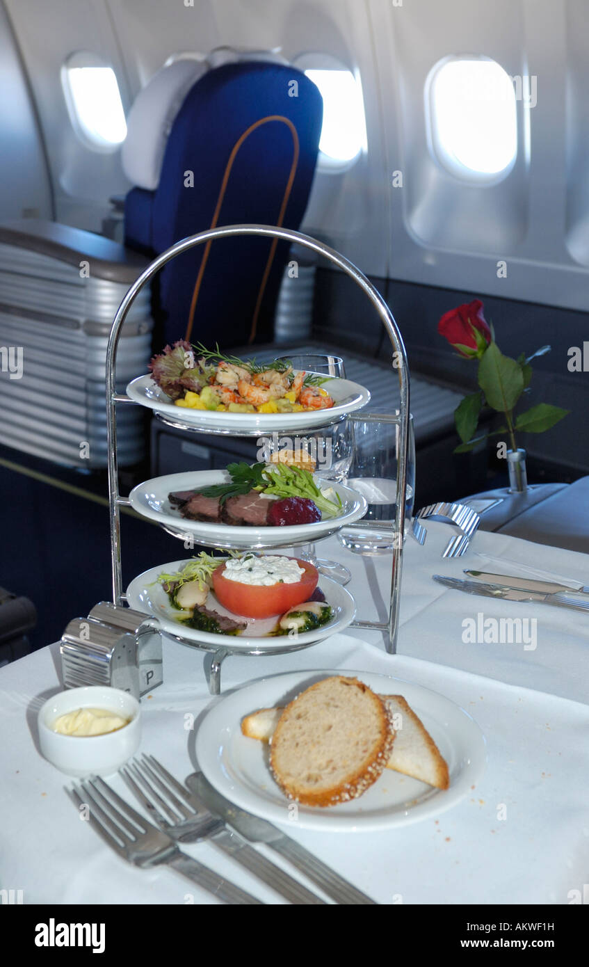 Lufthansa First Class Food