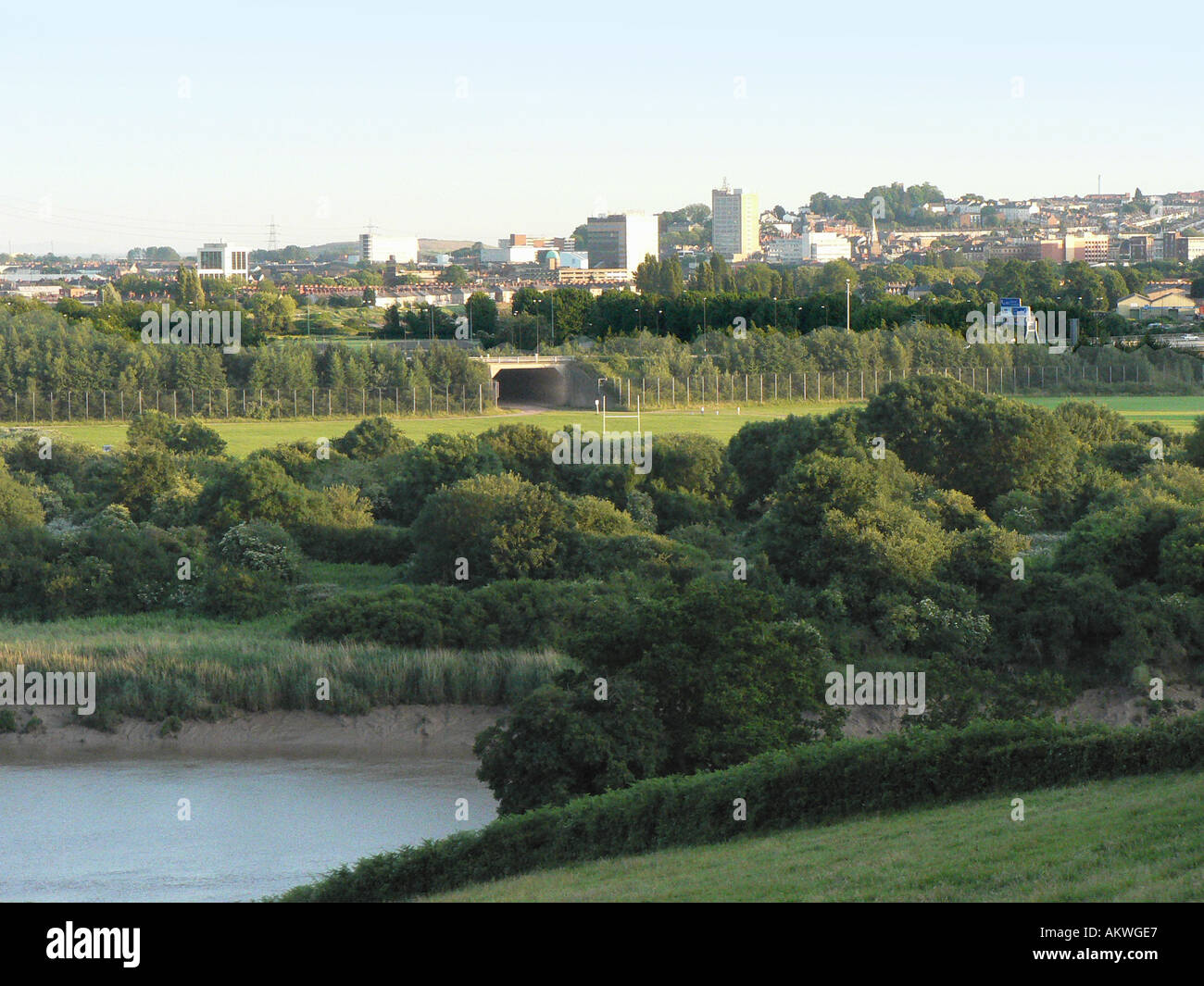 Landscape Glebelands and Newport City South East Wales Stock Photo - Alamy