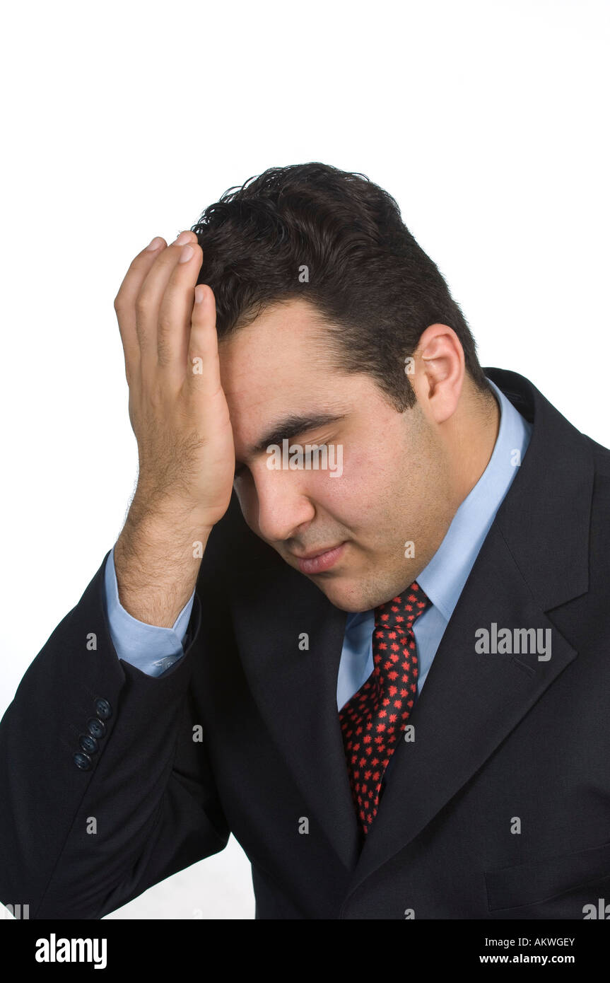 Man with hand on head hi-res stock photography and images - Alamy
