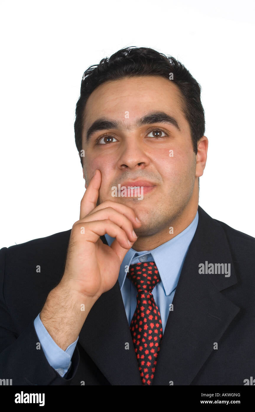 Hand on his chin hi-res stock photography and images - Alamy