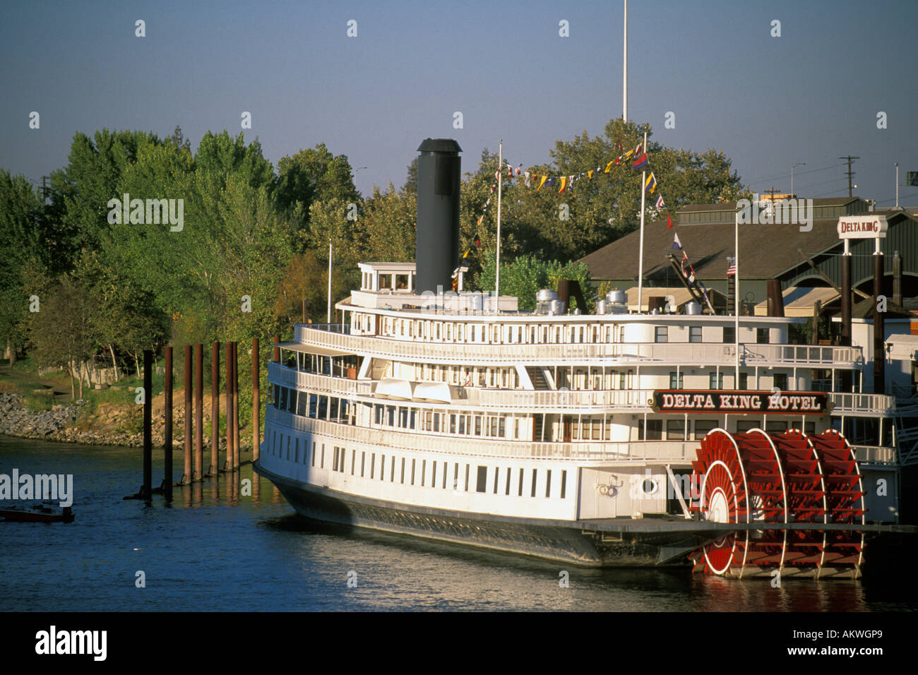 California, Sacramento, Delta King Steamboat Stock Photo - Alamy