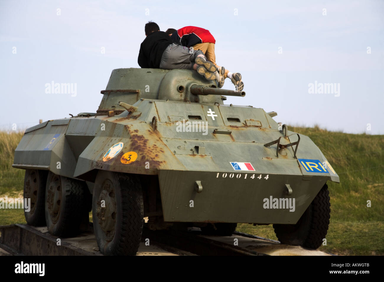 French armored vehicle Utah Beach D Day Invasion memorial Manche ...